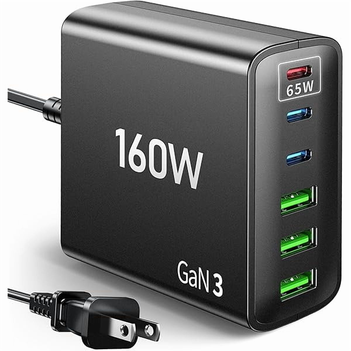 0829 160W Fast USB Charger for Multiple Devices, 6-in-1 Charging ...