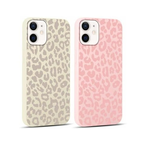 0829 2 Pack Cute Cheetah Print for iPhone 12 Mini 5.4" Phone Case ...