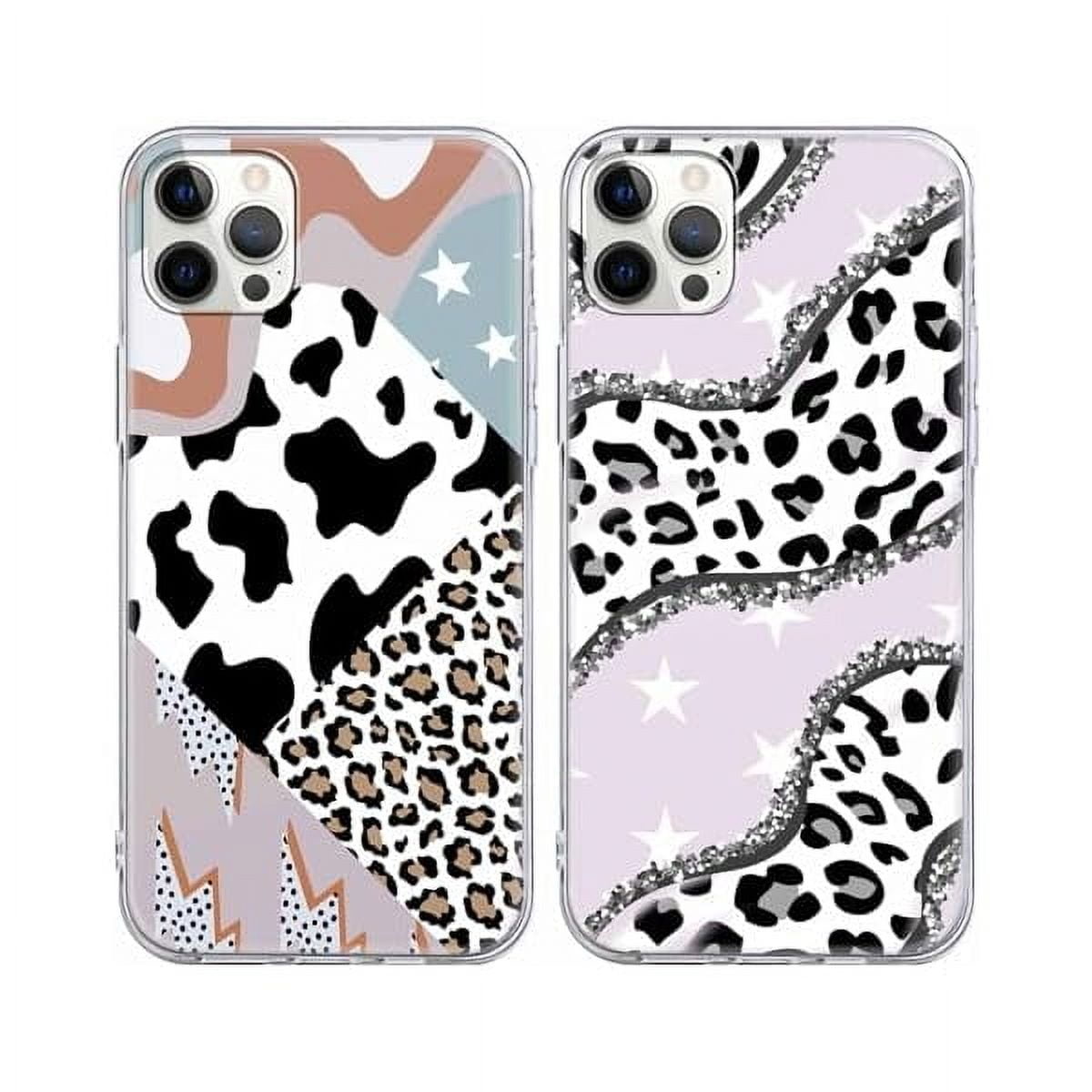 0829 2 Pack Splice Leopard for iPhone 14 Pro 6.1" Phone Case,Star Cow ...