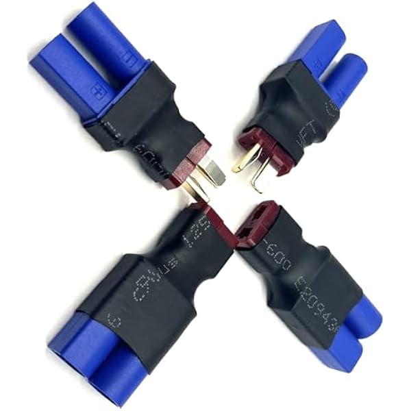 0829 2Pairs EC5 to T Adapter Male Female Connector Plug Set Compatible ...