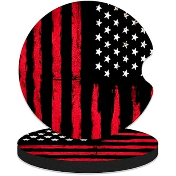 0829 3.5 Inch Car Coasters, 2 Pack Large Non-Slip Universal Rubber Cup ...