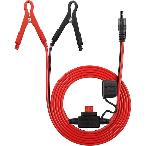 0829 4.9FT/1.5M 16AWG DC 5.5mm x 2.1mm Battery Clamps Extension Cord ...