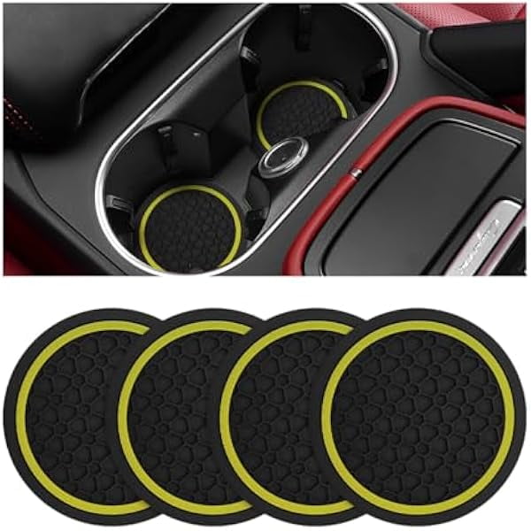 0829 4PCS Car Cup Coasters, Non-Slip Automotive Insert Cup Holder Pad ...