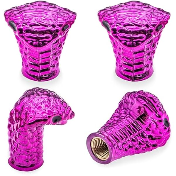 0829 4PCS Cobra Style Tire Valve Stem Caps, Snakehead Shape, Universal ...