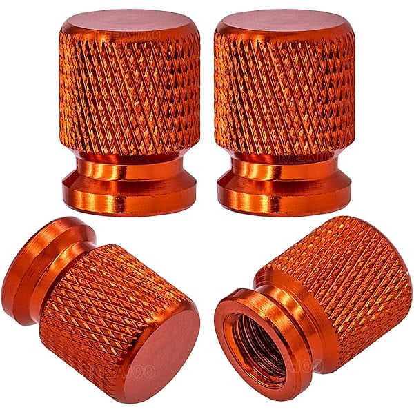 0829 4PCS Tire Valve Stem Caps, Anodized Aluminum Wheel Valve Covers ...