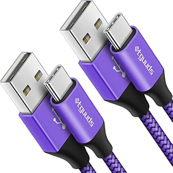 0829 6.6ft USB A to USB C Cable 3A Fast Charging, 2-Pack USB A to USB ...