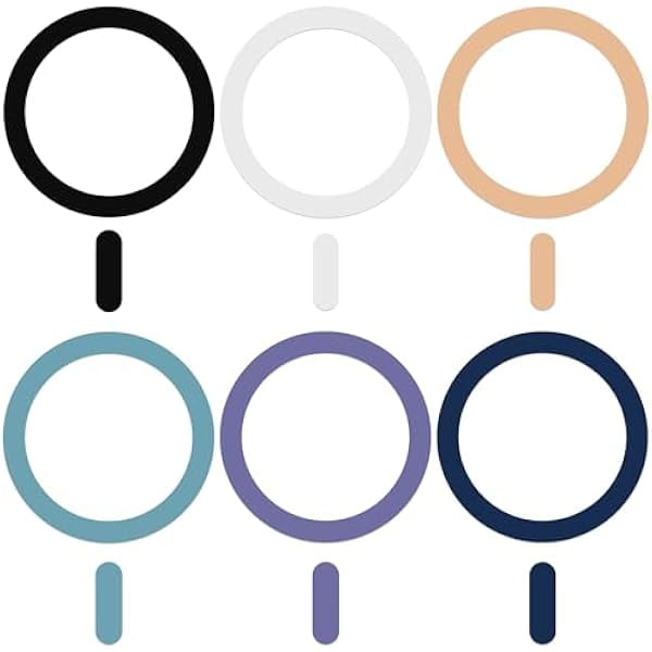 0829 6 Pack Universal Metal Rings Sticker Compatible with MagSafe ...