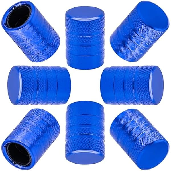 0829 8PCS Anodized Aluminum Tire Valve Stem Caps, Dustproof, Airtight ...