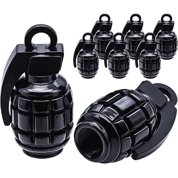 0829 8PCS Tire Valve Stem Caps, Aluminium Alloy Tire Valve Stem Covers ...