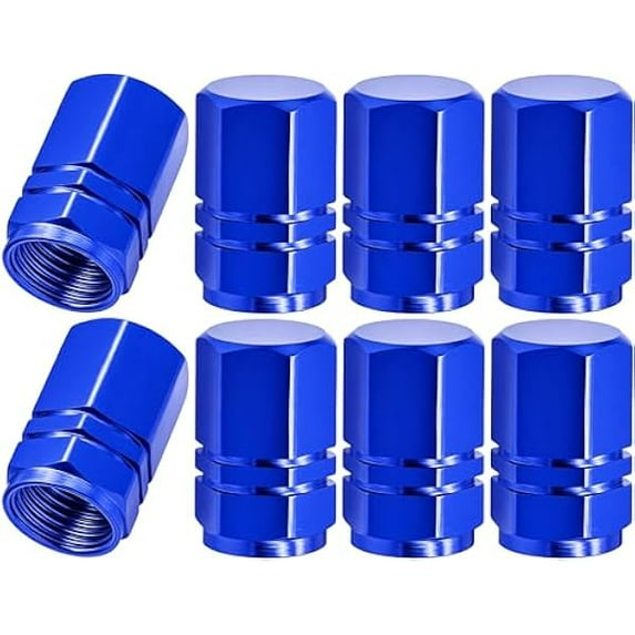 0829 8PCS Tire Valve Stem Caps, with Rubber O-Ring, Corrosion Resistant ...