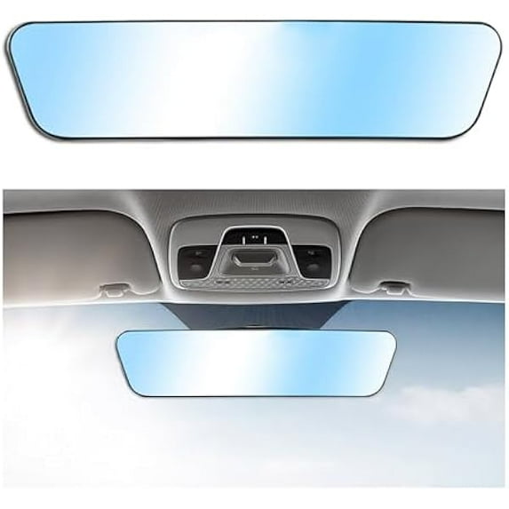 0829 Anti-Glare Wide Angle Panoramic Rear View Mirror, 11.2" HD Glass ...