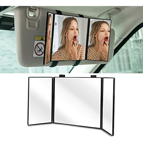 0829 Car Visor Mirror, Foldable Car Sun Visor Vanity Mirror, Makeup ...