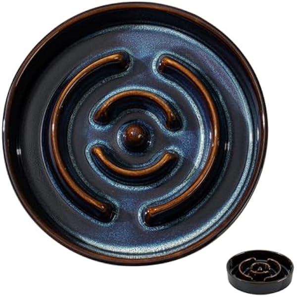 0829 Ceramic 7.3inch Dog Bowl Slow Feeder for Medium and Small Dog, Pet ...