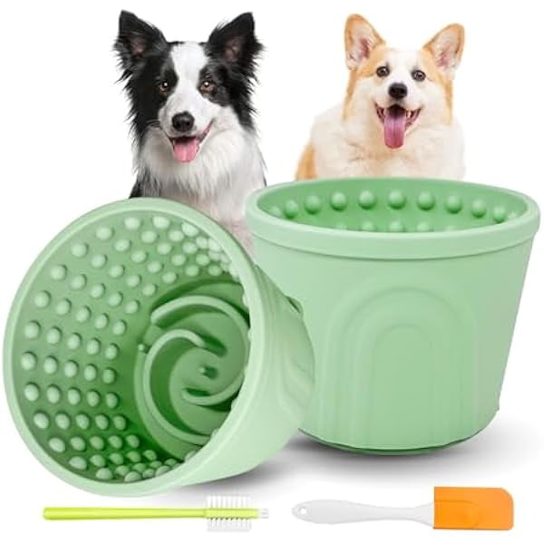 0829 Dog Slow Feeder Lick Bowl, 【2 Pack】 Slow Dog Eating Bowl, Anxiety ...