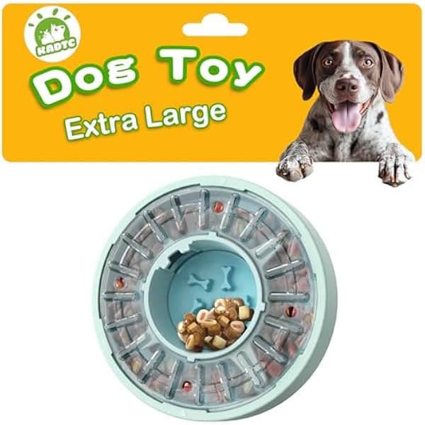0829 Dog Spinning Puzzle Feeder Slow Bowl for All Dog Breeds Adjustable ...