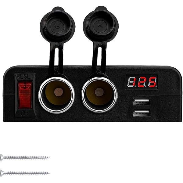 0829 Dual USB Socket Charger,Power Outlet Cigarette Lighter Splitter ...
