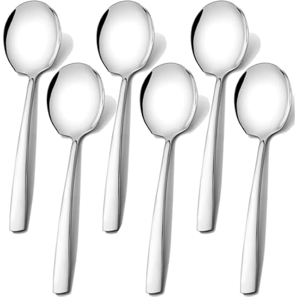 0829 Extra Large Serving Spoons Set 18/8 Stainless Steel Silver Serving ...