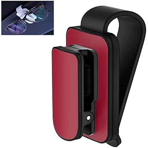 0829 Glasses Holder for Car Sun Visor, Metal Sunglasses Hanger Clip ...