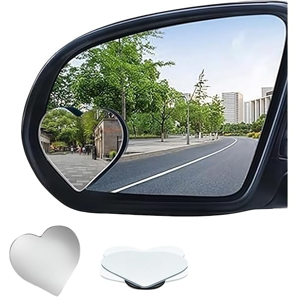 0829 Heart Shaped Blind Spot Mirrors for Cars – Convex Rearview Mirror ...