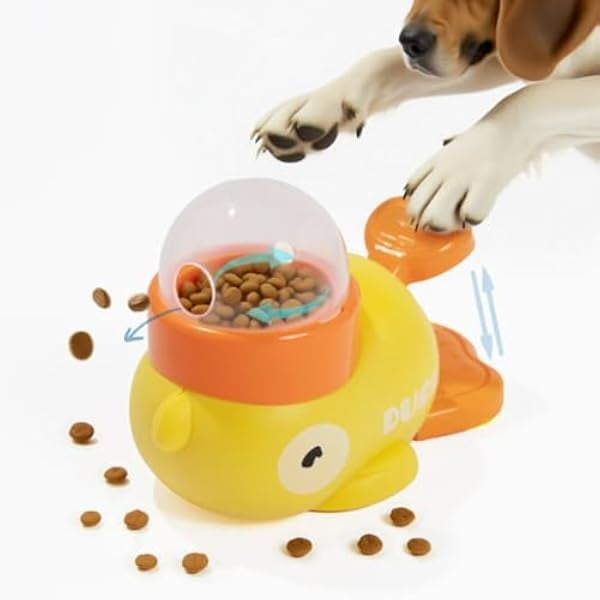 0829 Interactive Dog Slow Feeder Puzzle Toy Durable Duck Shaped Design ...