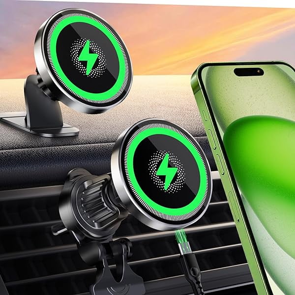 0829 for Magsafe Car Mount Charger,15W Magnetic Wireless Car Charger Mount for iPhone 16 Pro Max ...