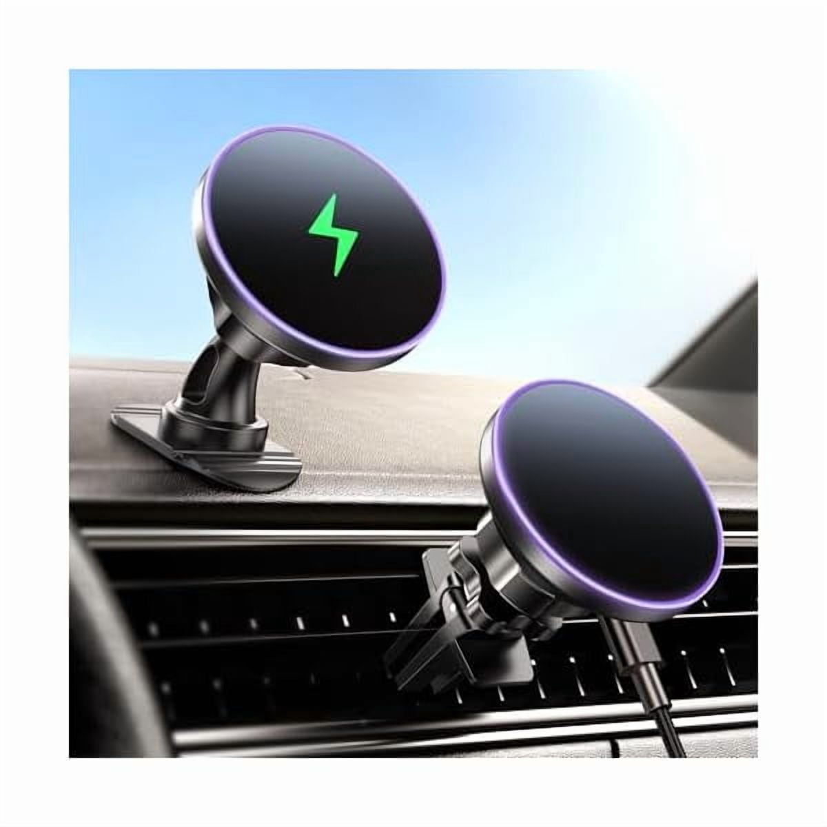0829 for Magsafe Car Mount Charger, [ Upgrade] 15W 2in1 Magnetic ...