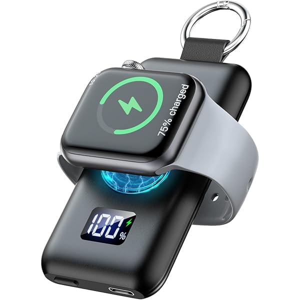 0829 Portable Charger for Apple Watch,1500mAh with LED Display iwatch ...