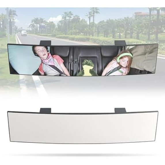 0829 Rear View Mirror for Car,11.8" Convex Panoramic Wide Angel View ...