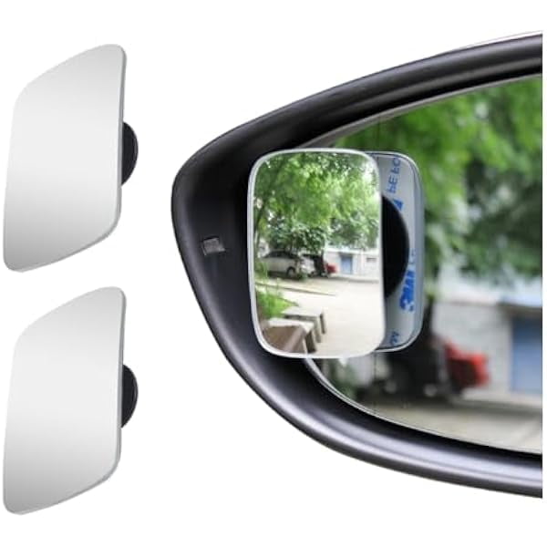 0829 Rectangle Blind Spot Car Mirror, 2.5" HD Glass Wide Angle Convex ...