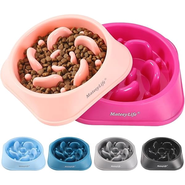 0829 Slow Feeder Dog Bowls 2PCS, Anti-Choking Puzzle Dog Food Bowls ...