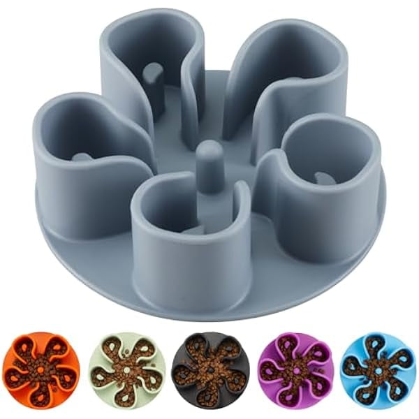 0829 Slow Feeder Dog Bowls Insert, Soft Silicone Slow Eating Dog Bowl ...