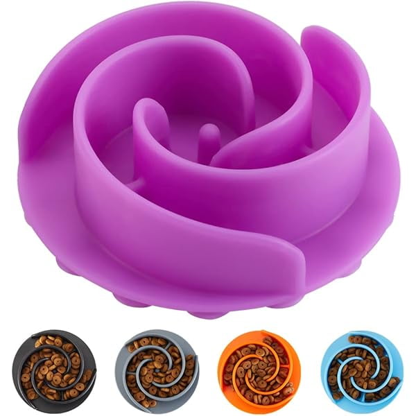 0829 Slow Feeder Dog Bowls Insert, Soft Silicone Slow Eating Dog Food ...