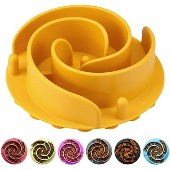 0829 Slow Feeder Dog Bowls Insert, Soft Silicone Slow Eating Dog Food ...