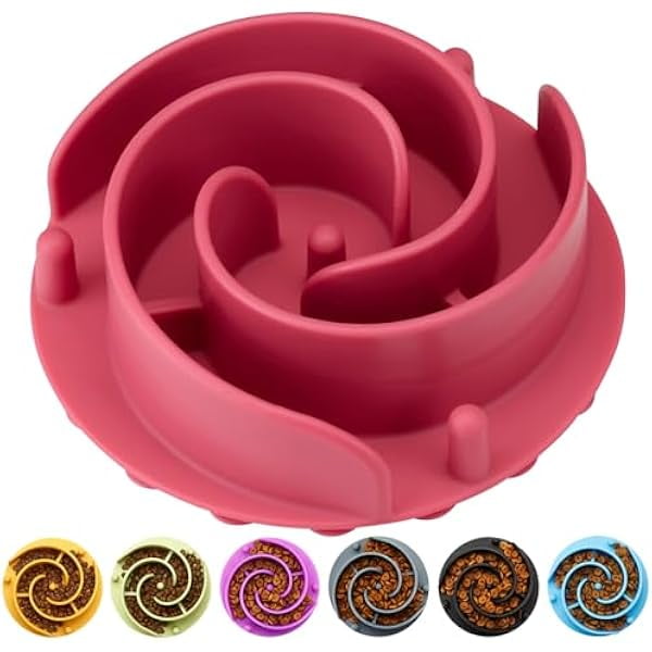 0829 Slow Feeder Dog Bowls Insert, Soft Silicone Slow Eating Dog Food ...
