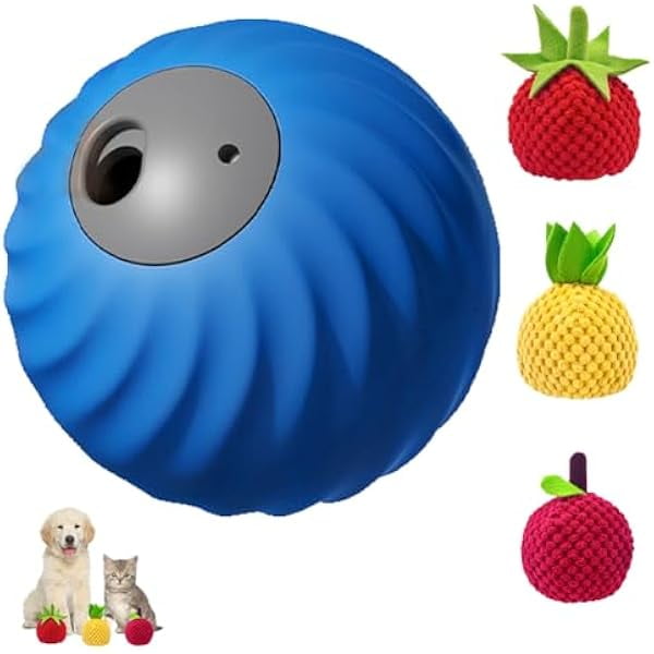 0829 Smart Interactive and Treat Dispenser Auto Rolling Ball, Dual ...