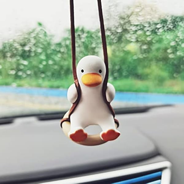 0829 Swing Duck Car Hanging Ornament Cute Swing Duck Car Pendant ...