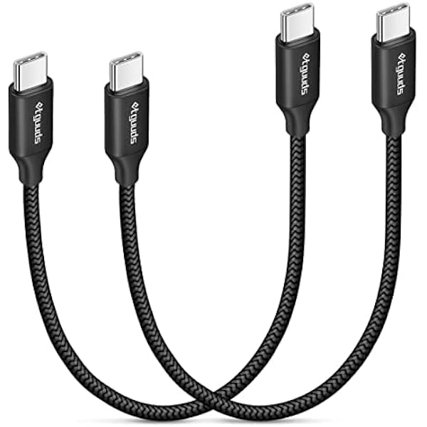 0829 USB C to USB C Cable 1ft, 2-Pack 60W USBC to USBC Cord, Type C to ...