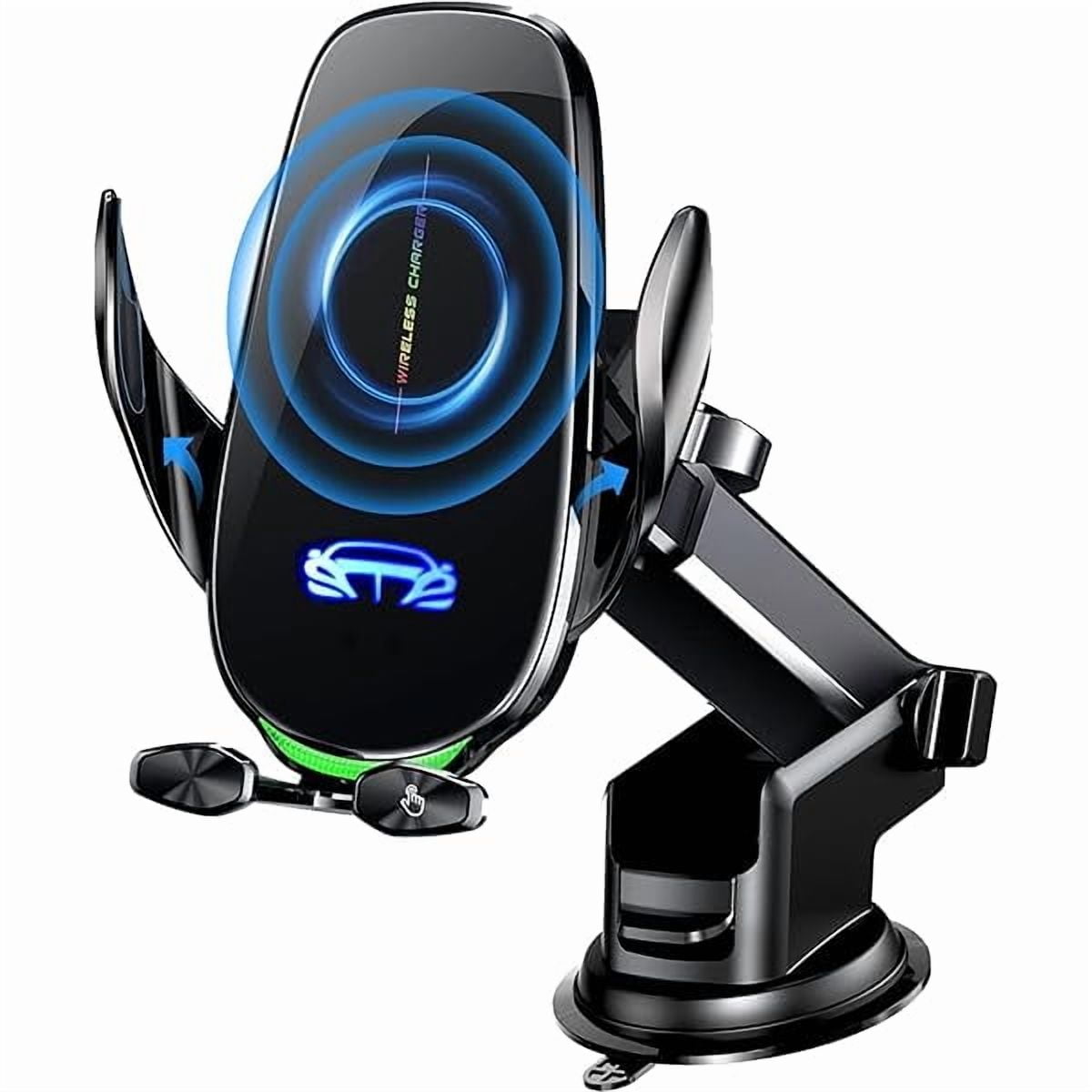 0829 Wireless Car Charger Mount, Fast Charging Auto Clamping 15W ...