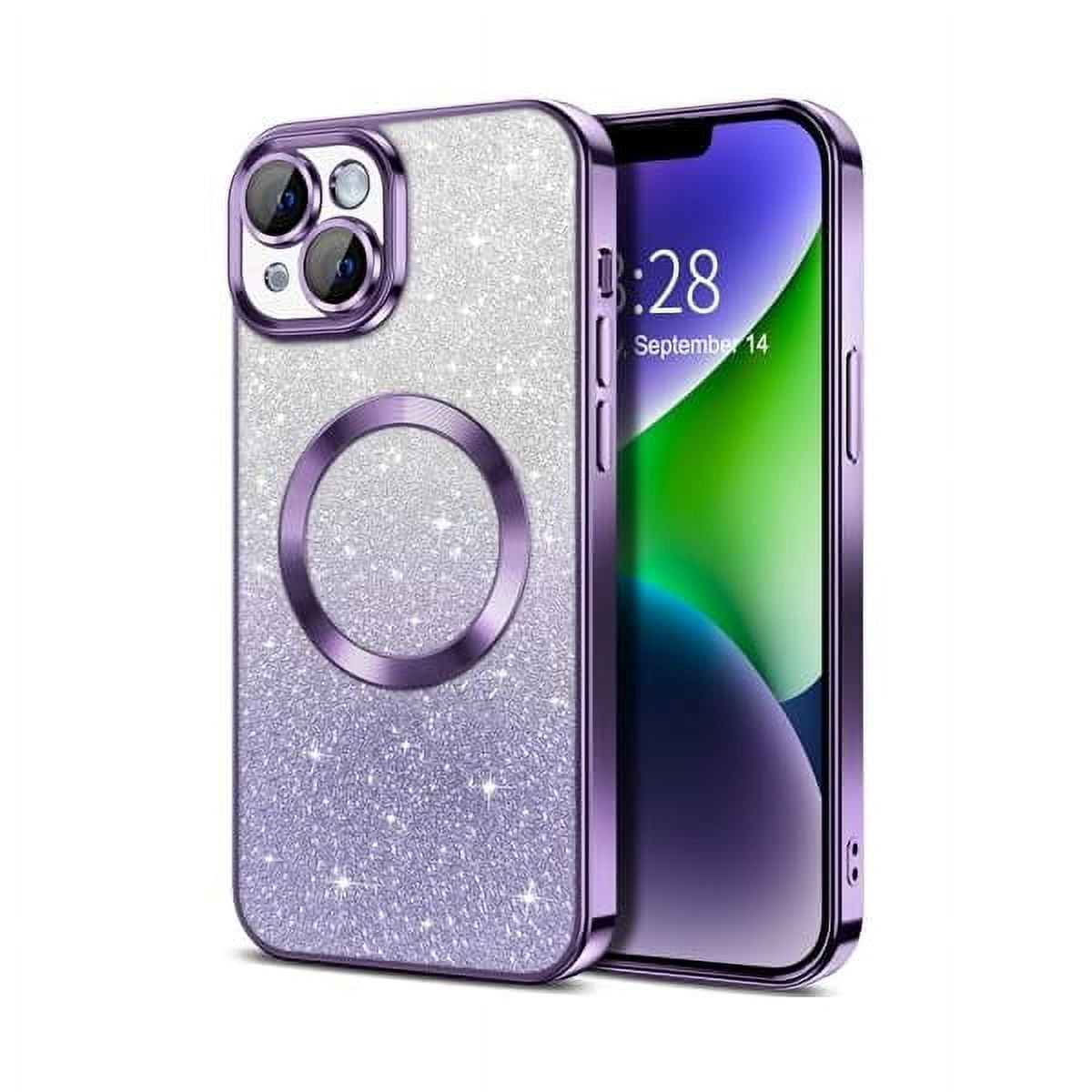 0829 for iPhone 14 Case Clear Magnetic Glitter Phone Cases [Compatible ...