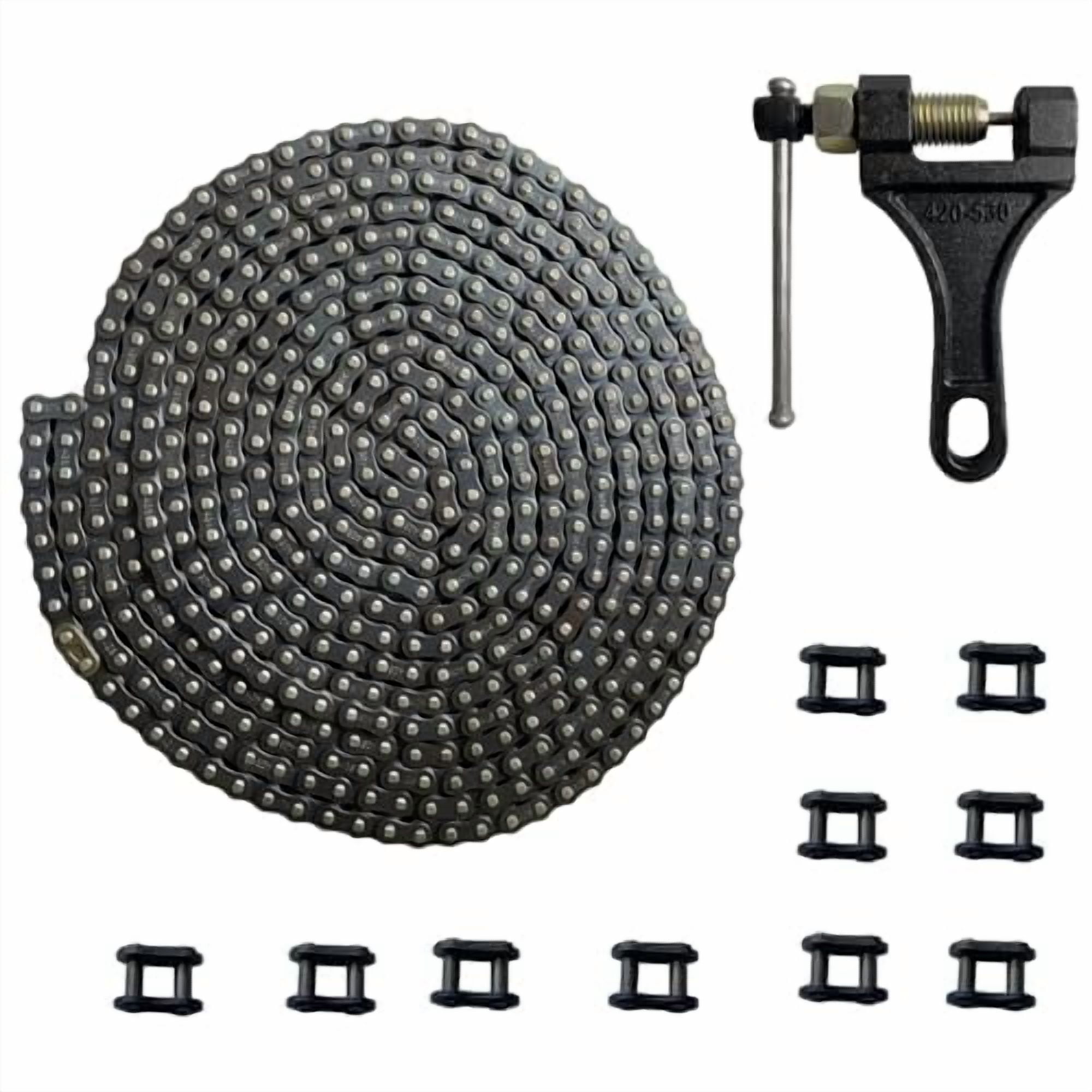 08B Roller Chain 20 Feet 480 Link with 10 Connecting Links for Chain ...