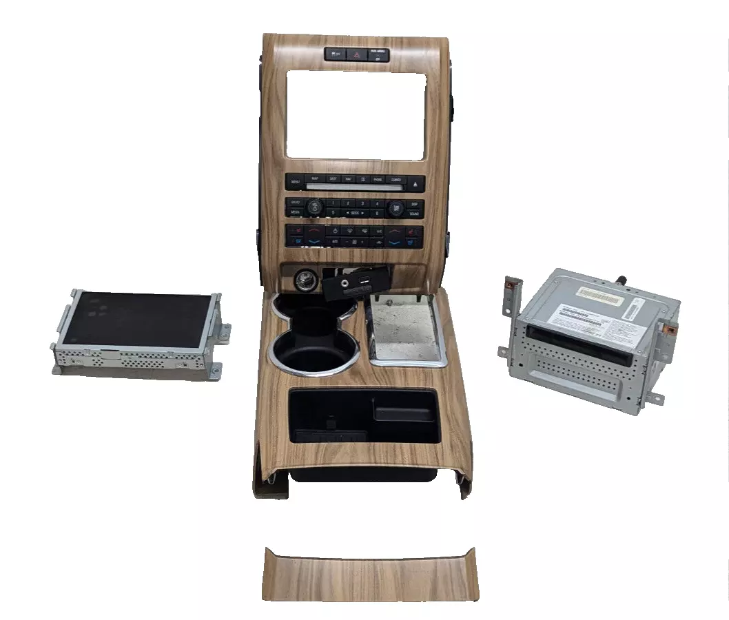 09 10 11 12 Ford F150 Lariat Radio Climate Control Screen Bezel Wood ...