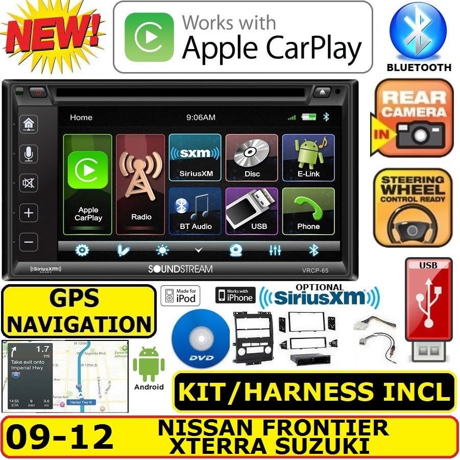 09-12 AM/FM CD/DVD GPS NAVIGATION SYSTEM BLUETOOTH/USB/EQ CAR RADIO ...