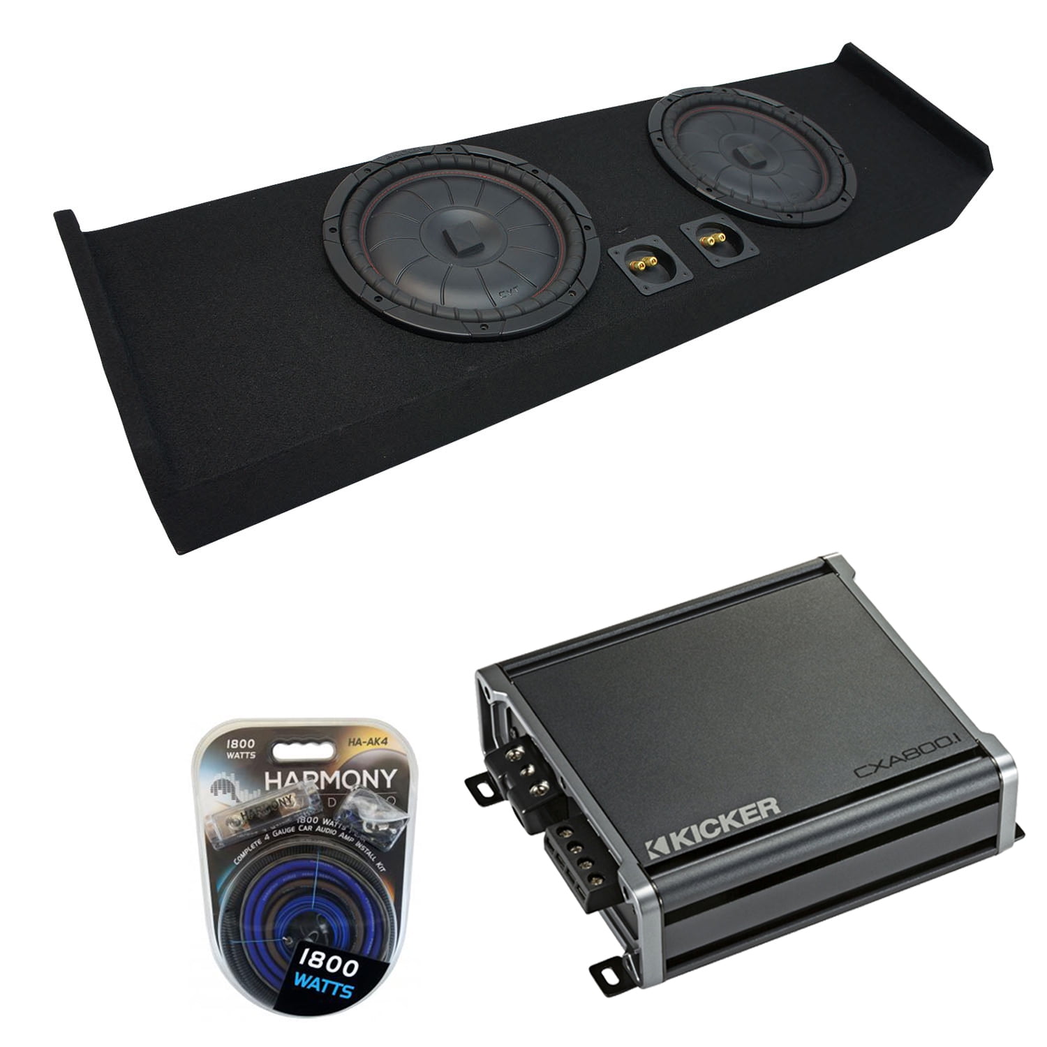 09-15 Ford F-150 Super Crew Truck Kicker CompVT CVT12 Dual 12" Sub Box CXA800.1 - Walmart.com