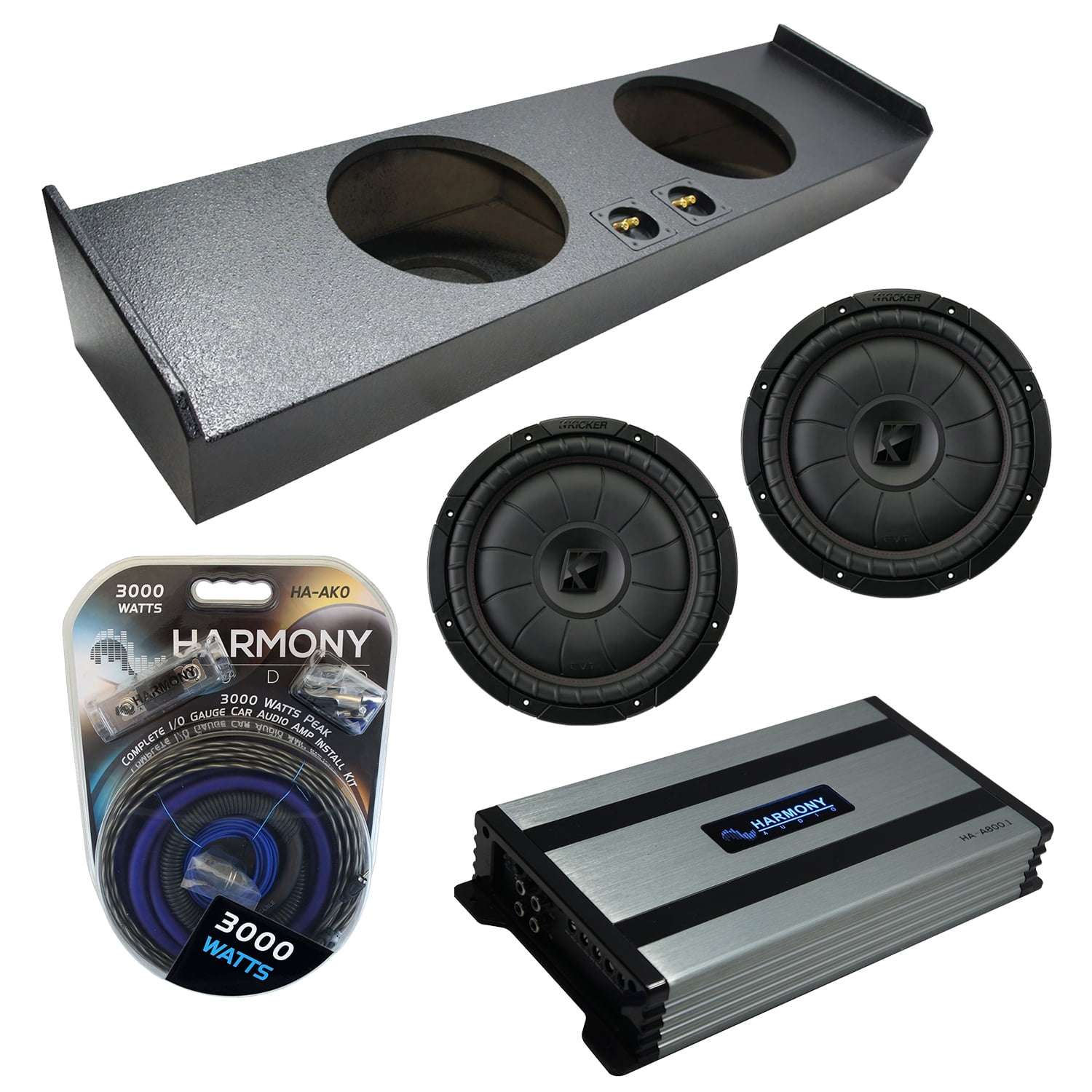 09-20 Ford F-150 Super Crew Truck Kicker CVT12 Dual 12" Rhino Sub Box HA-A800.1 - Walmart.com