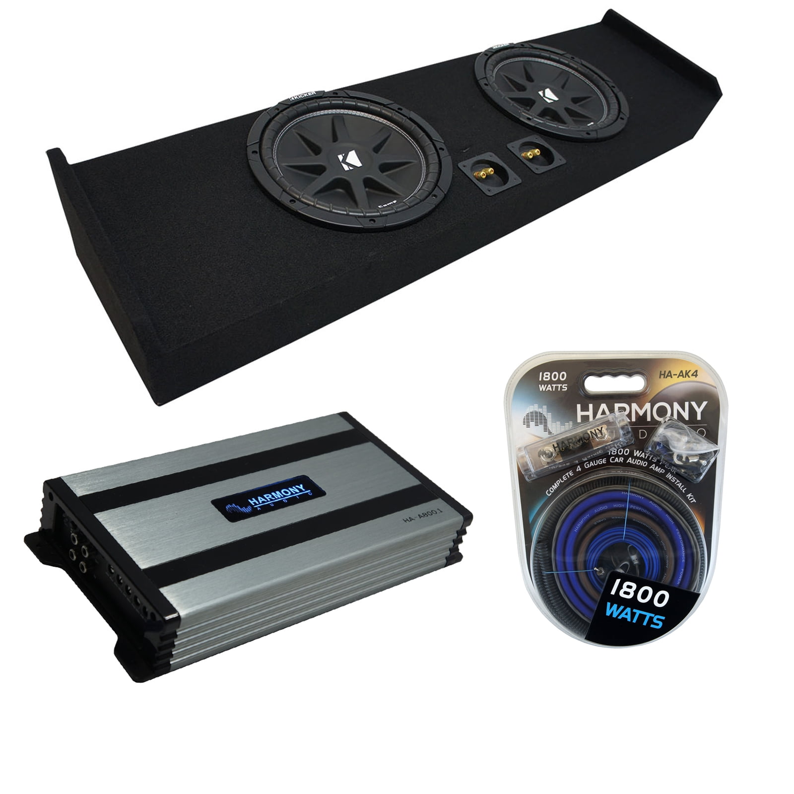 09-20 Ford F-150 Super Crew Truck Kicker Comp C10 Dual 10" Sub Box HA-A800.1 - Walmart.com
