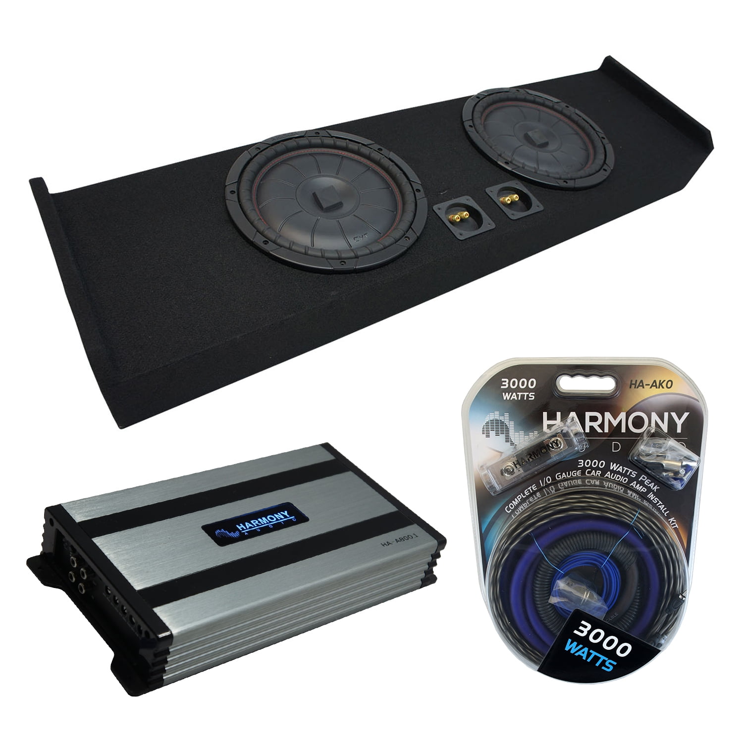 09-20 Ford F-150 Super Crew Truck Kicker CompVT CVT12 Dual 12" Sub Box HA-A800.1 - Walmart.com