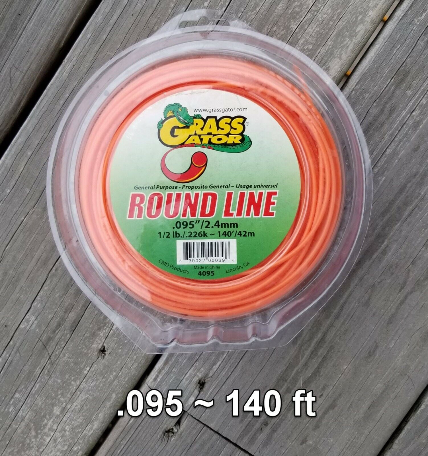 .095 STRING TRIMMER CUTTING LINE 1/2 LB 140 Ft Grass Gator - Clearance ...