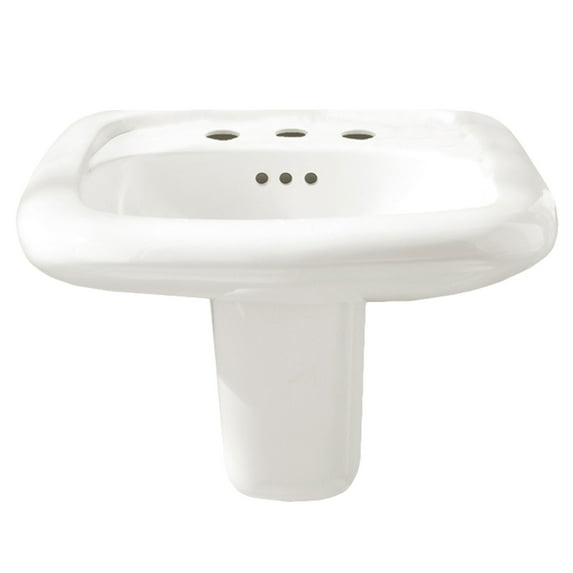 0958.008EC.020 Murro Wall Mounted Lavatory with Three Faucet Holes (8 ...