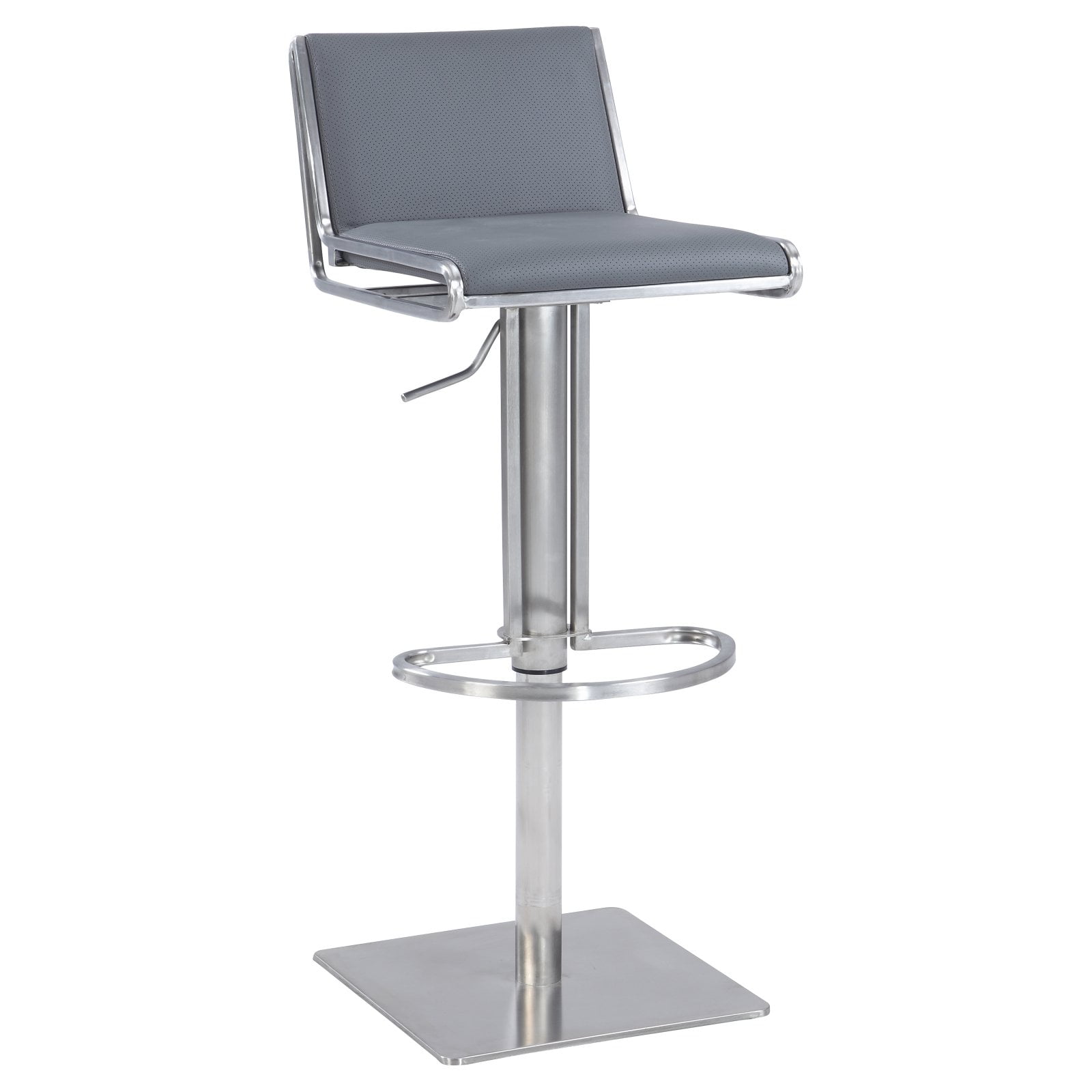 0979 Bella Vita Roll Back Pneumatic Gas Lift Adjustable Height Swivel ...