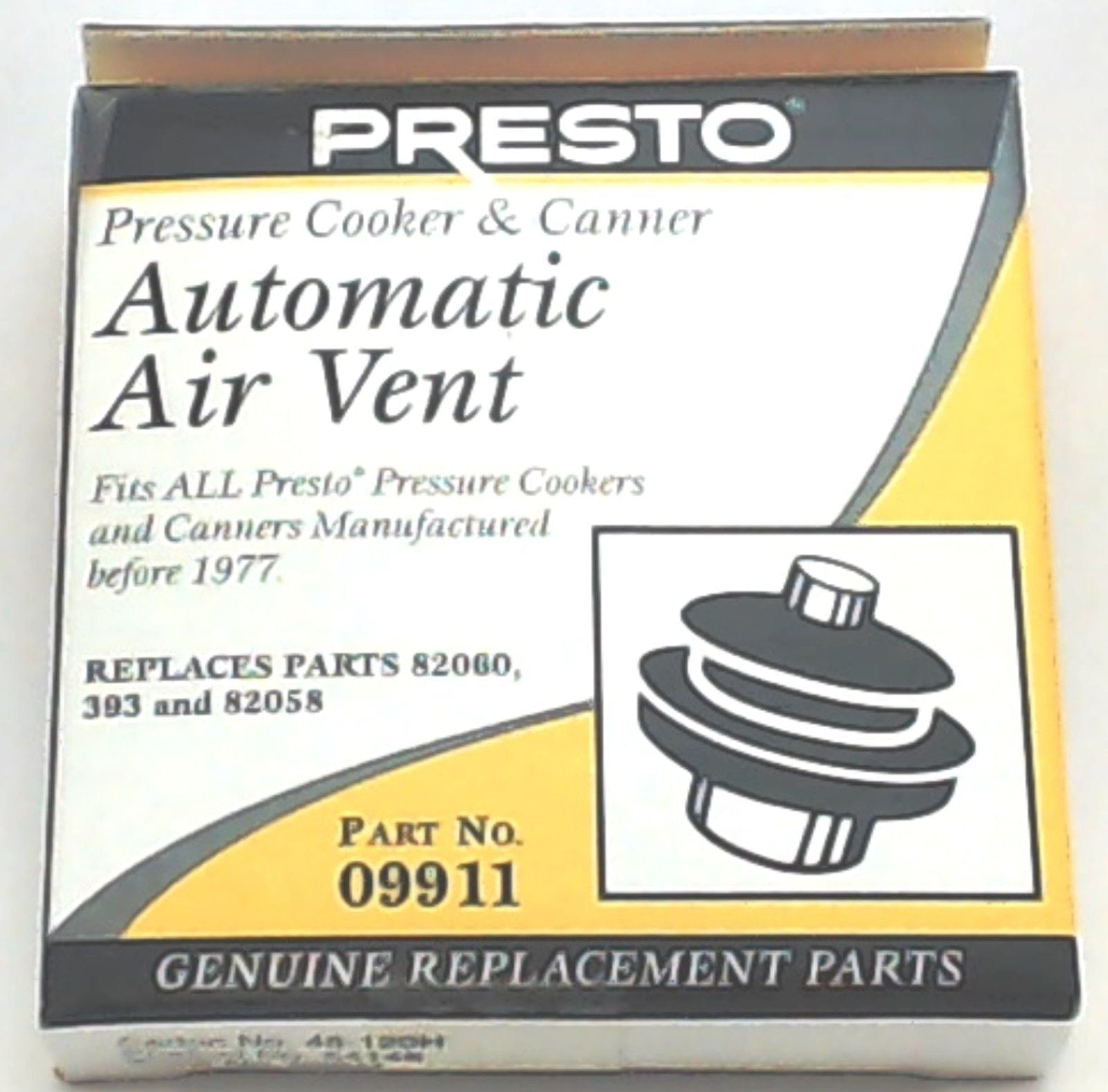 09911, Pressure Cooker Automatic Air Vent Fits Presto 40 Models ...
